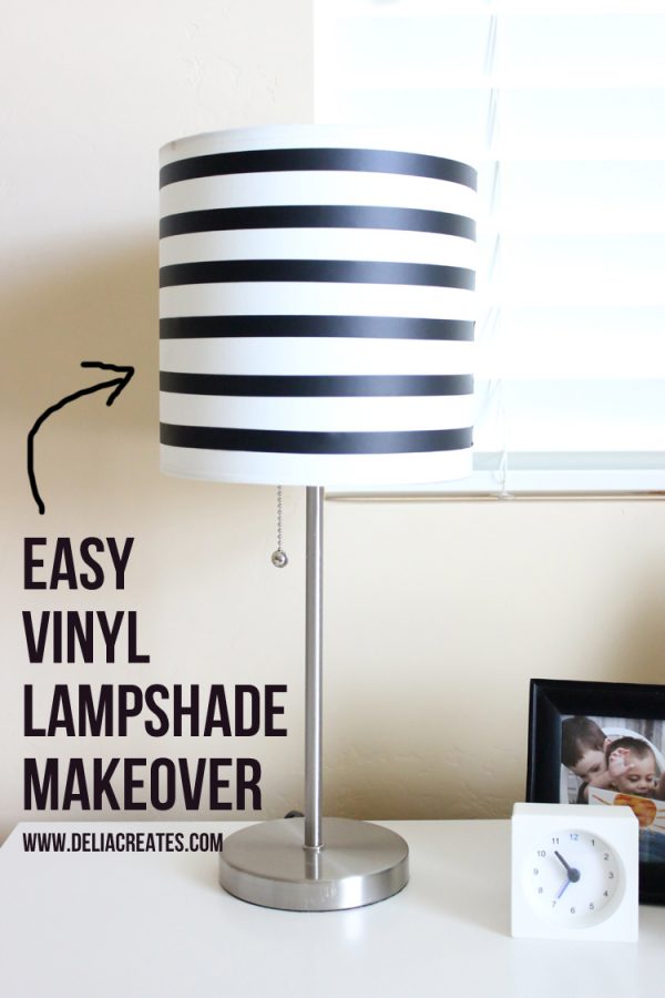 Easy Vinyl Lampshade Makeover