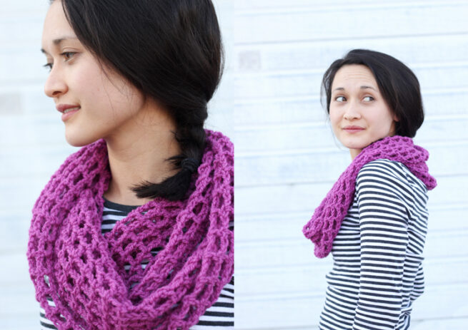 Mesh Cowl Scarf – FREE Crochet Pattern + Tutorial!