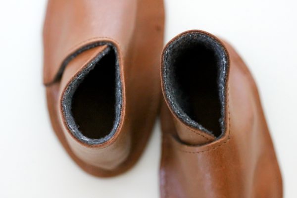 Modern DIY Leather Baby Boy Boots – Free Pattern + TUTORIAL