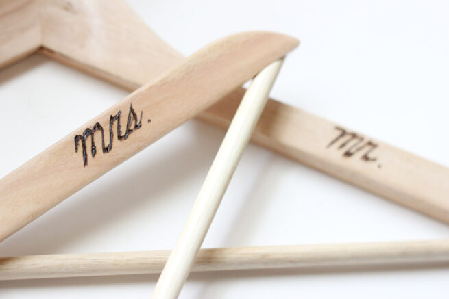 Wood Burned Clothes Hangers