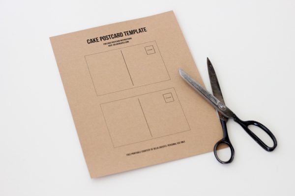 Fake Cake Postcard with Collage Clay