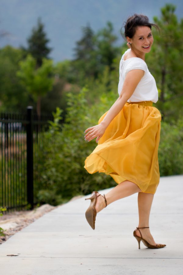 Chiffon Gathered Skirt Pattern Re-Mix Tutorial