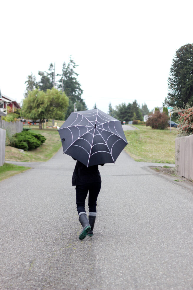 DIY Spiderweb Umbrella