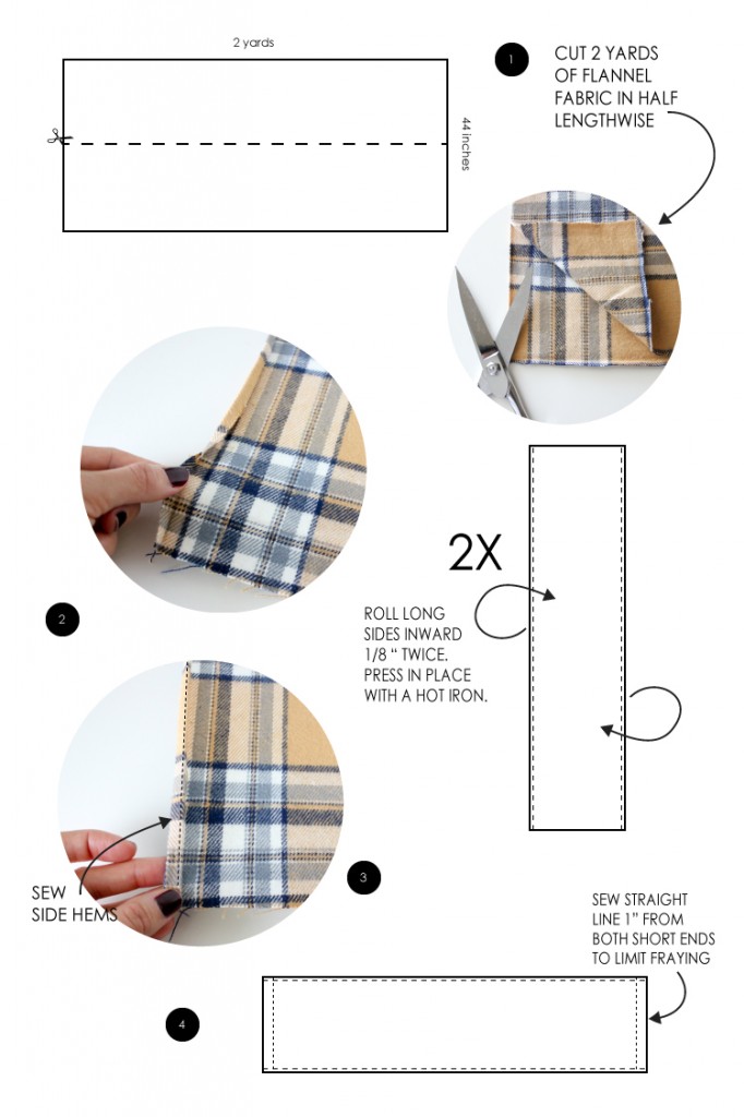 Cozy DIY Flannel Scarves
