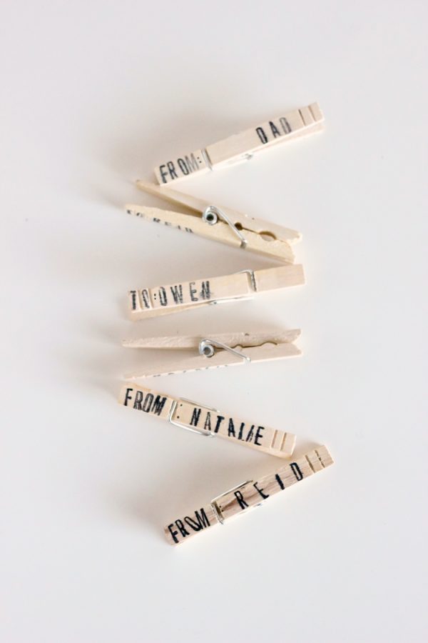 Clothespin Gift Tags