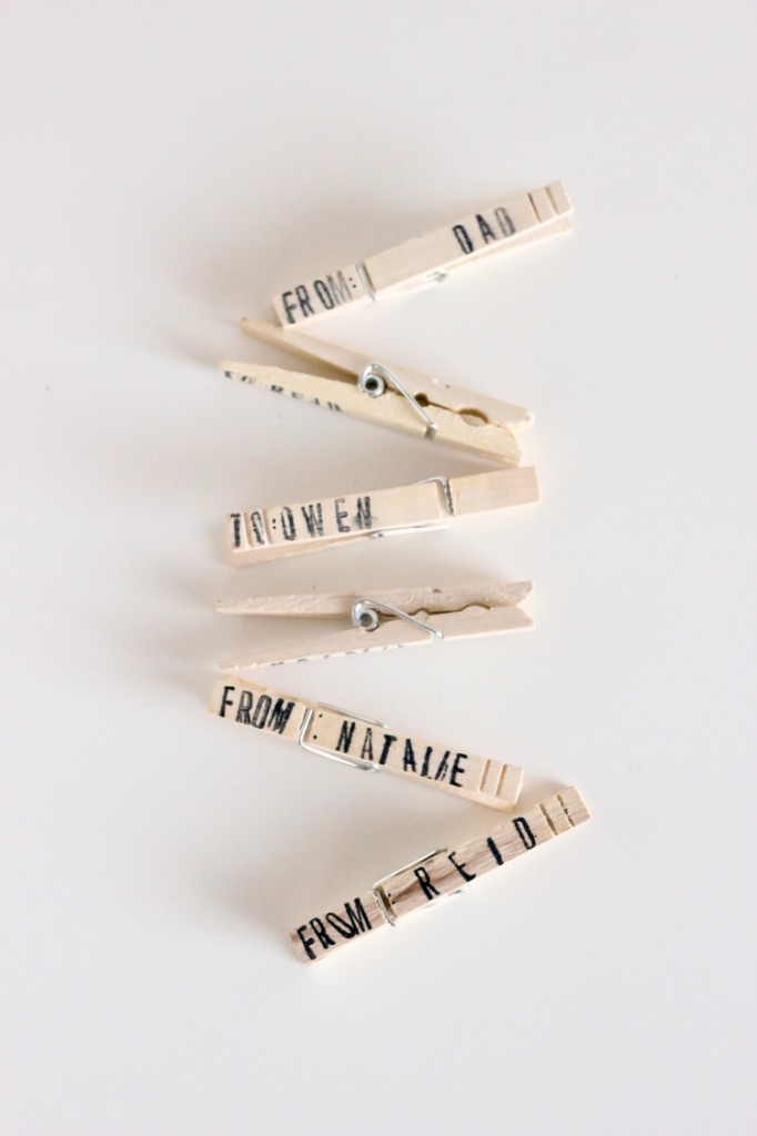 Clothespin Gift Tags