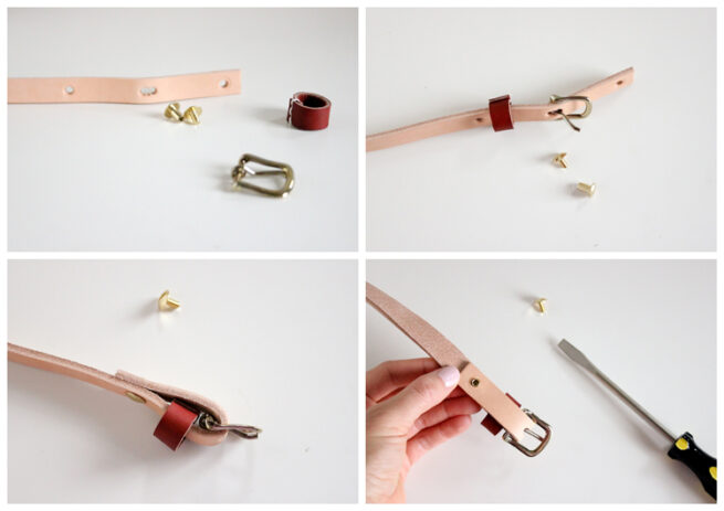 DIY Leather Skinny Belt Tutorial + Tandy Leather Giveaway