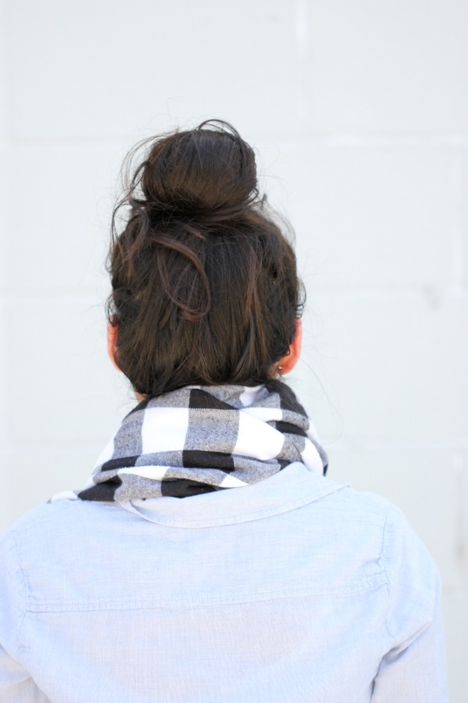 Leather + Flannel Snap Scarf Tutorial