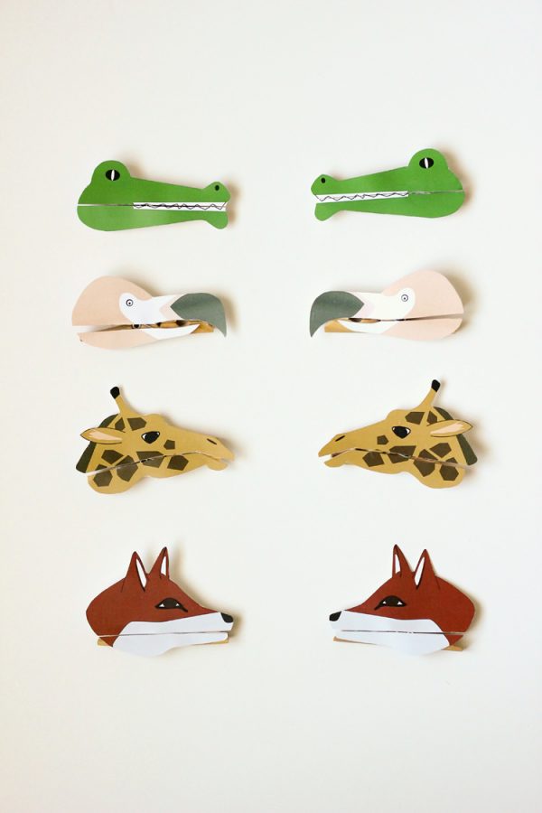 Clothespin Animal Puppets – Free Printable!