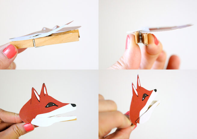 Clothespin Animal Puppets – Free Printable!