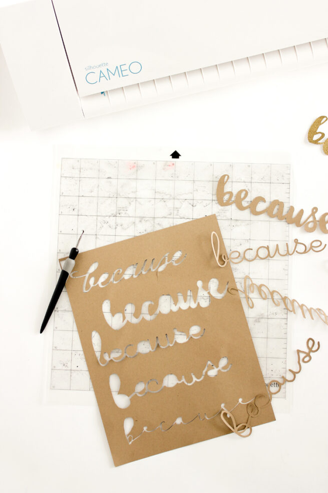 “Because” Typographic Topper