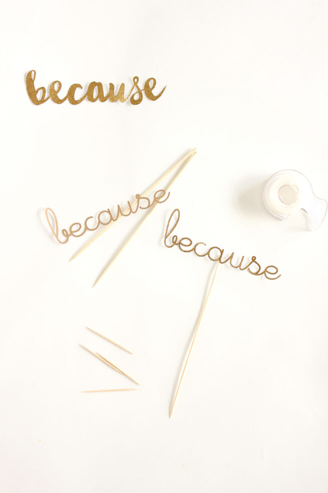“Because” Typographic Topper