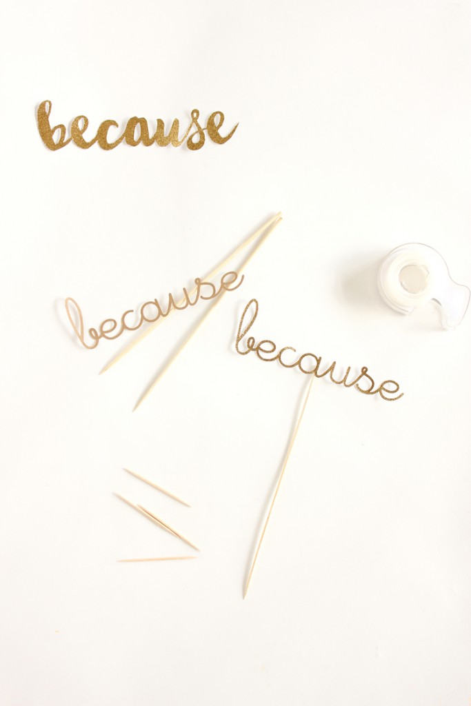 “Because” Typographic Topper