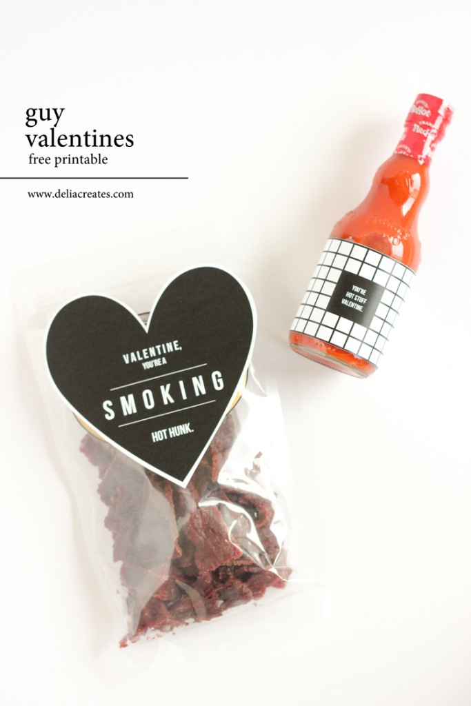 Guy Valentines + FREE Printable!