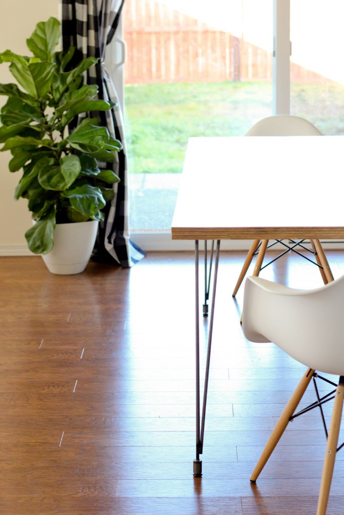 Plywood Hair Pin Leg Dining Table