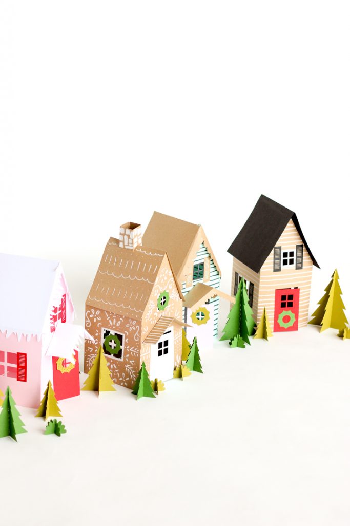 Paper Holiday Houses – free templates!