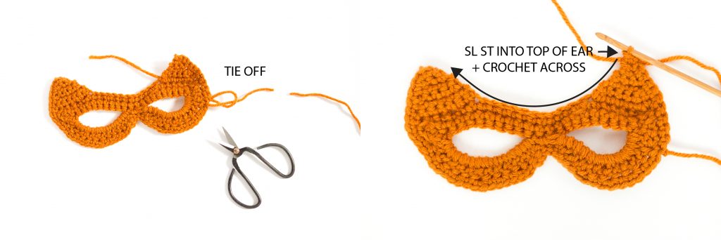Crocheted Cat Mask: free pattern + tutorial