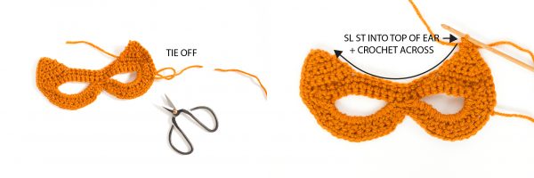 Crocheted Cat Mask: free pattern + tutorial