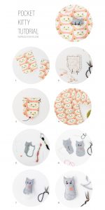 Kitty Pajamas + free pocket kitty pattern