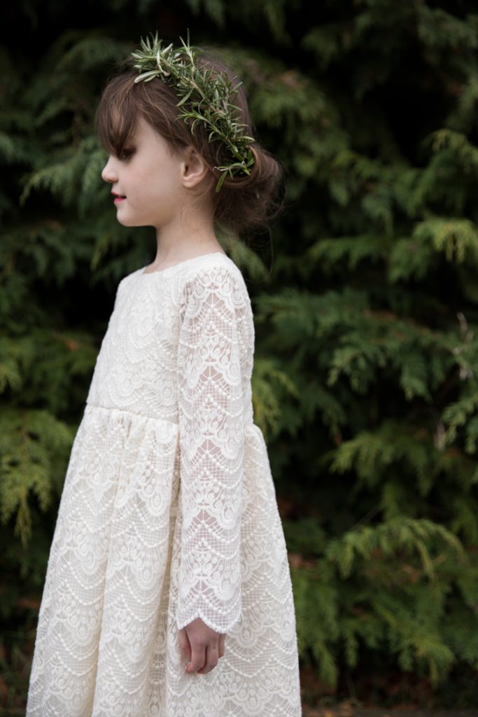 Lace Geranium Holiday Dress