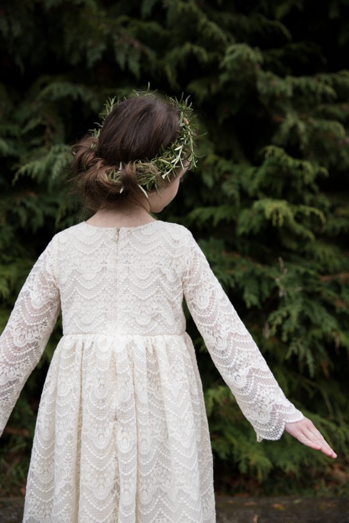 Lace Geranium Holiday Dress
