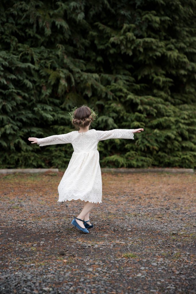 Lace Geranium Holiday Dress