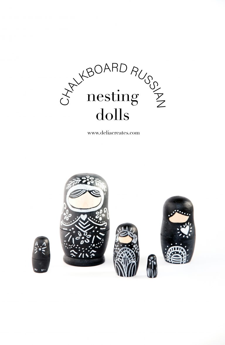 Chalkboard Russian Nesting Dolls DIY