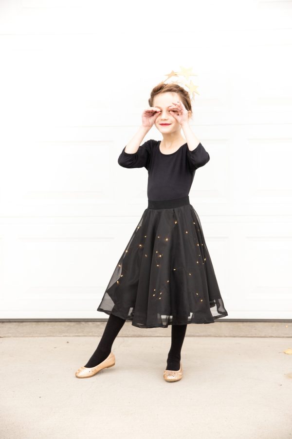Starry Night Sky Halloween Costume (+ Lighted Skirt Tutorial)