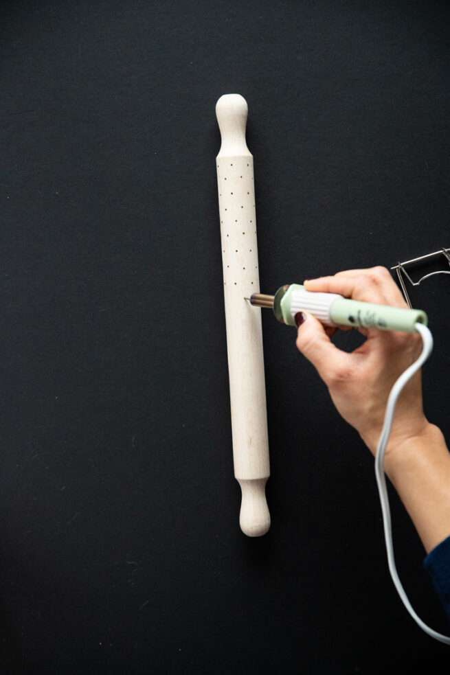 Wood Burned Rolling Pin – easy!