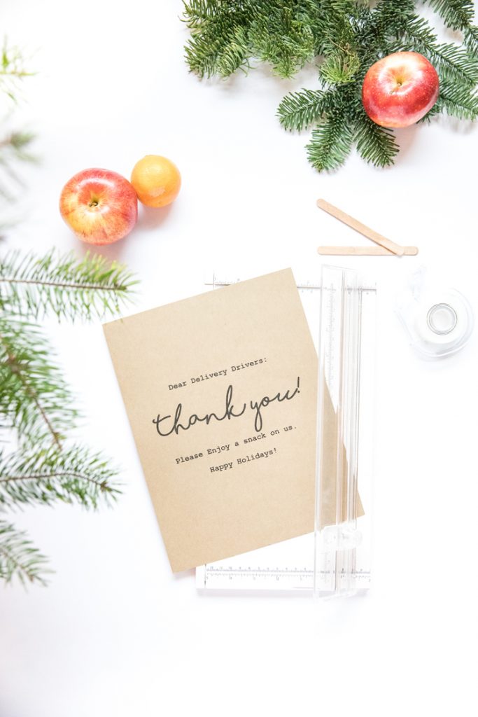 Delivery Driver Thank You Printable