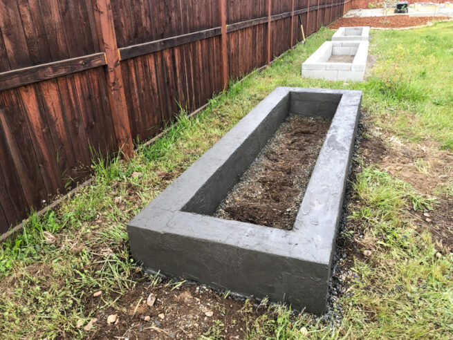 DIY Cement Garden Beds