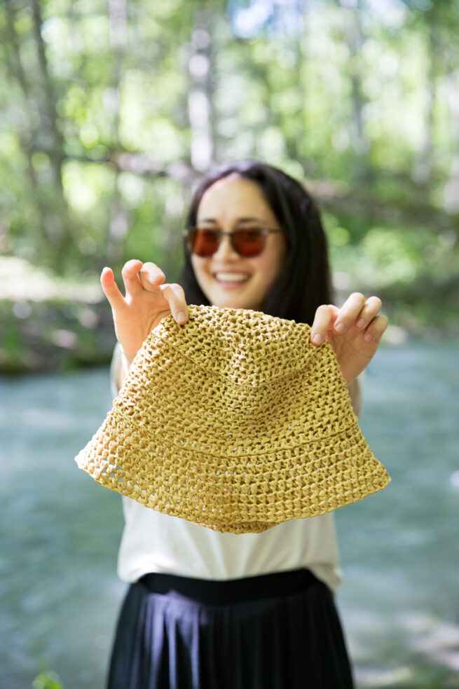 Raffia Crochet Bucket Hat – Free Pattern!