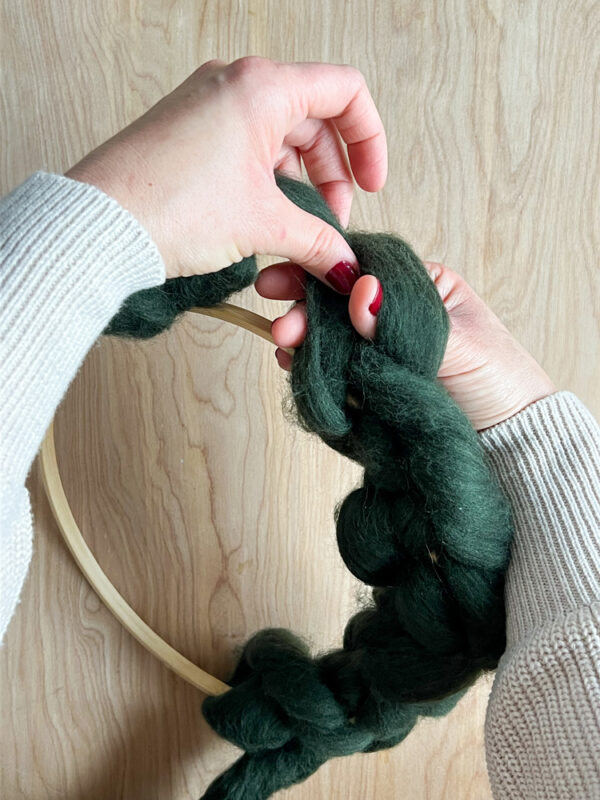 Wool Roving Wreath Tutorial