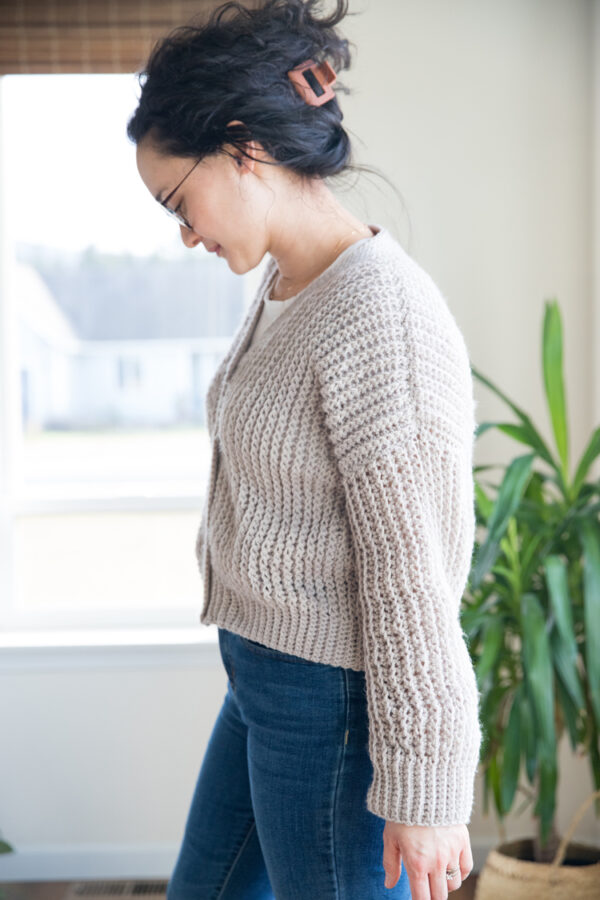 Button up Cardigan Sweater – Free Crochet Pattern sizes XXS-XXL