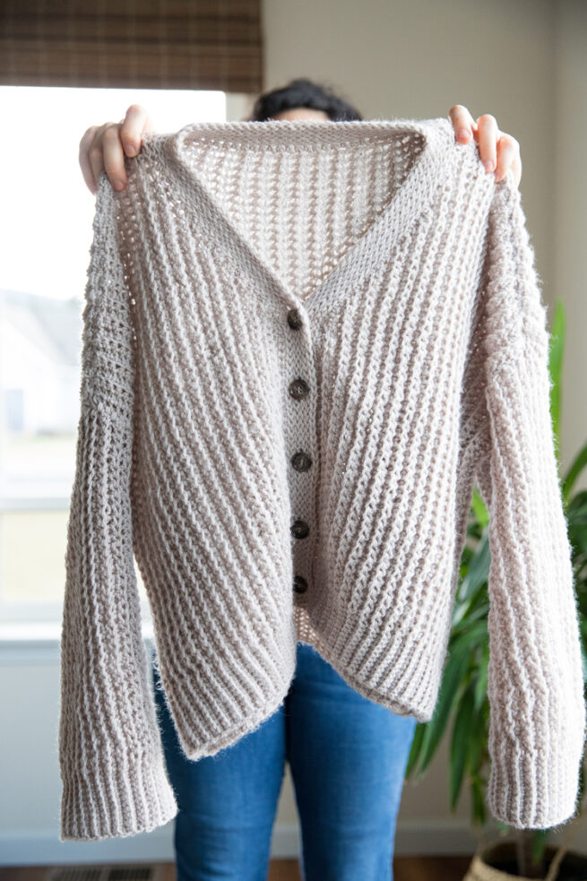 Button up Cardigan Sweater – Free Crochet Pattern sizes XXS-XXL