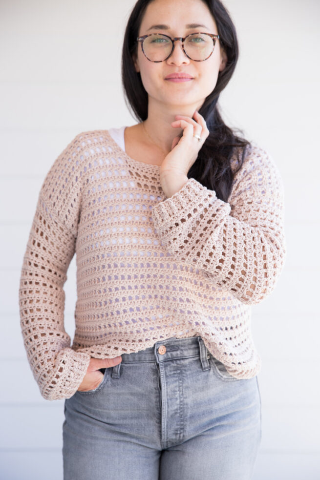 Summer Mesh Sweater – Free Crochet Pattern SIZES XXS-XXL