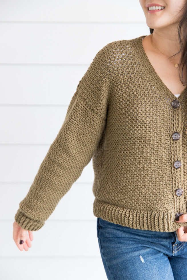Linen Stitch Crochet Cardigan – FREE PATTERN XXS-XXL
