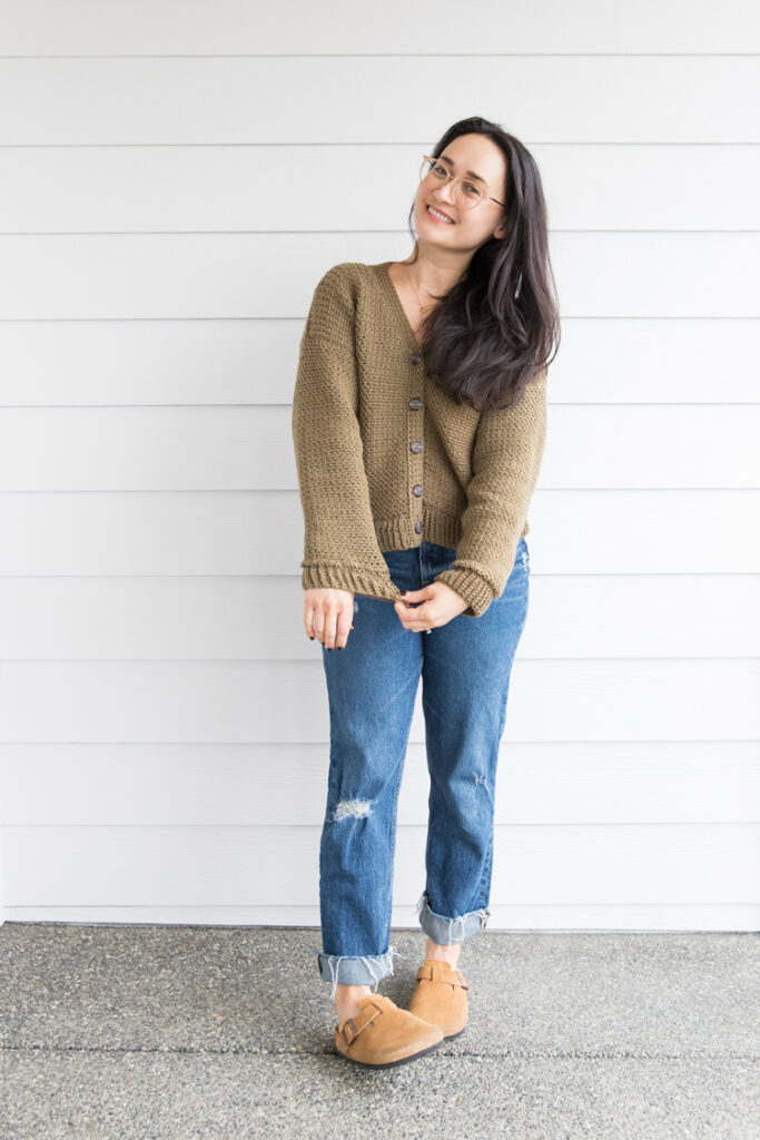 Linen Stitch Crochet Cardigan – FREE PATTERN XXS-XXL