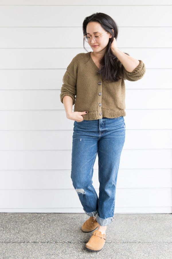 Linen Stitch Crochet Cardigan – FREE PATTERN XXS-XXL