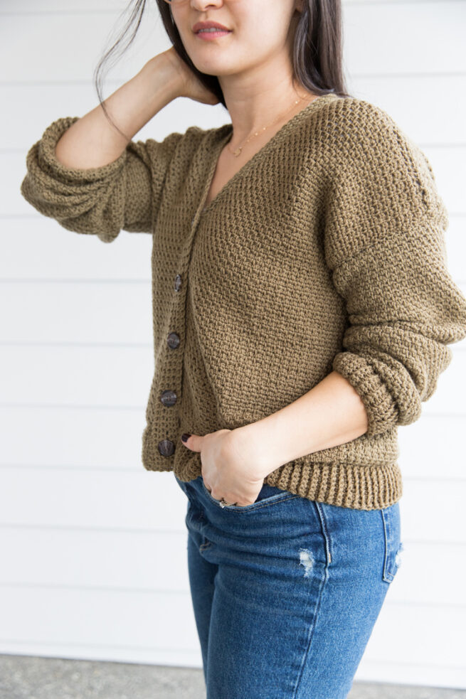 Linen Stitch Crochet Cardigan – FREE PATTERN XXS-XXL