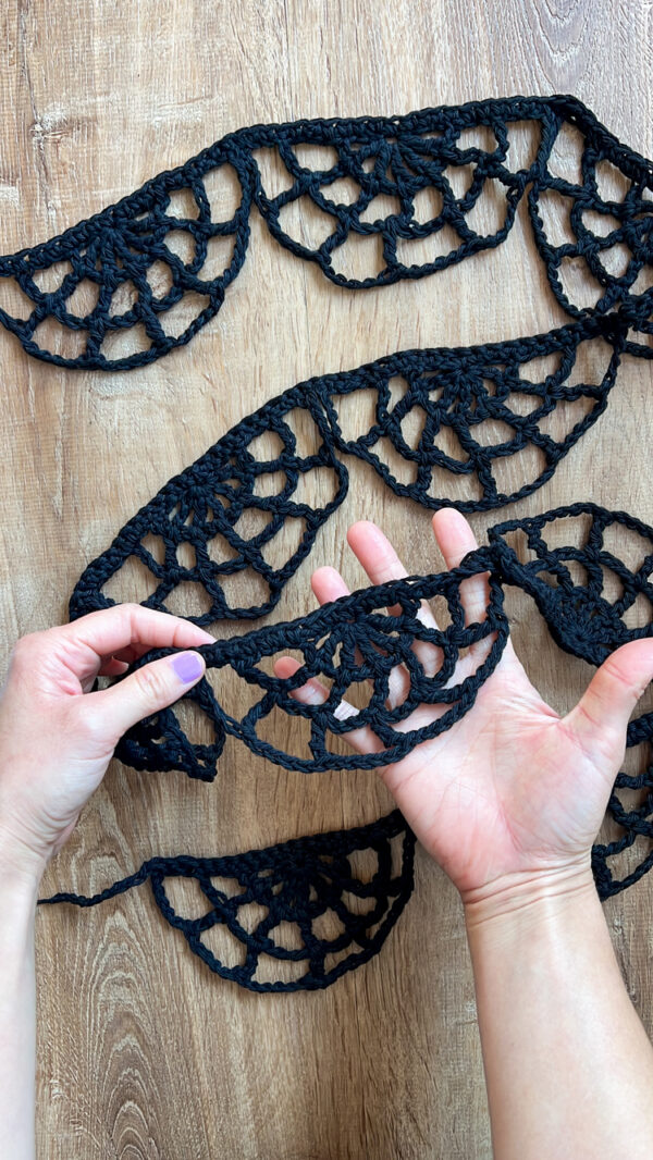 Easy Crochet Spiderweb Bunting
